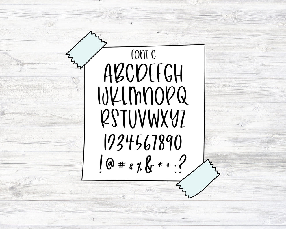 Personalized Script Planner Stickers with Your Custom Text, Custom Tex ...